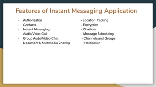 Instant messaging app development guide | PPT