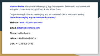 Instant messaging app development guide | PPT