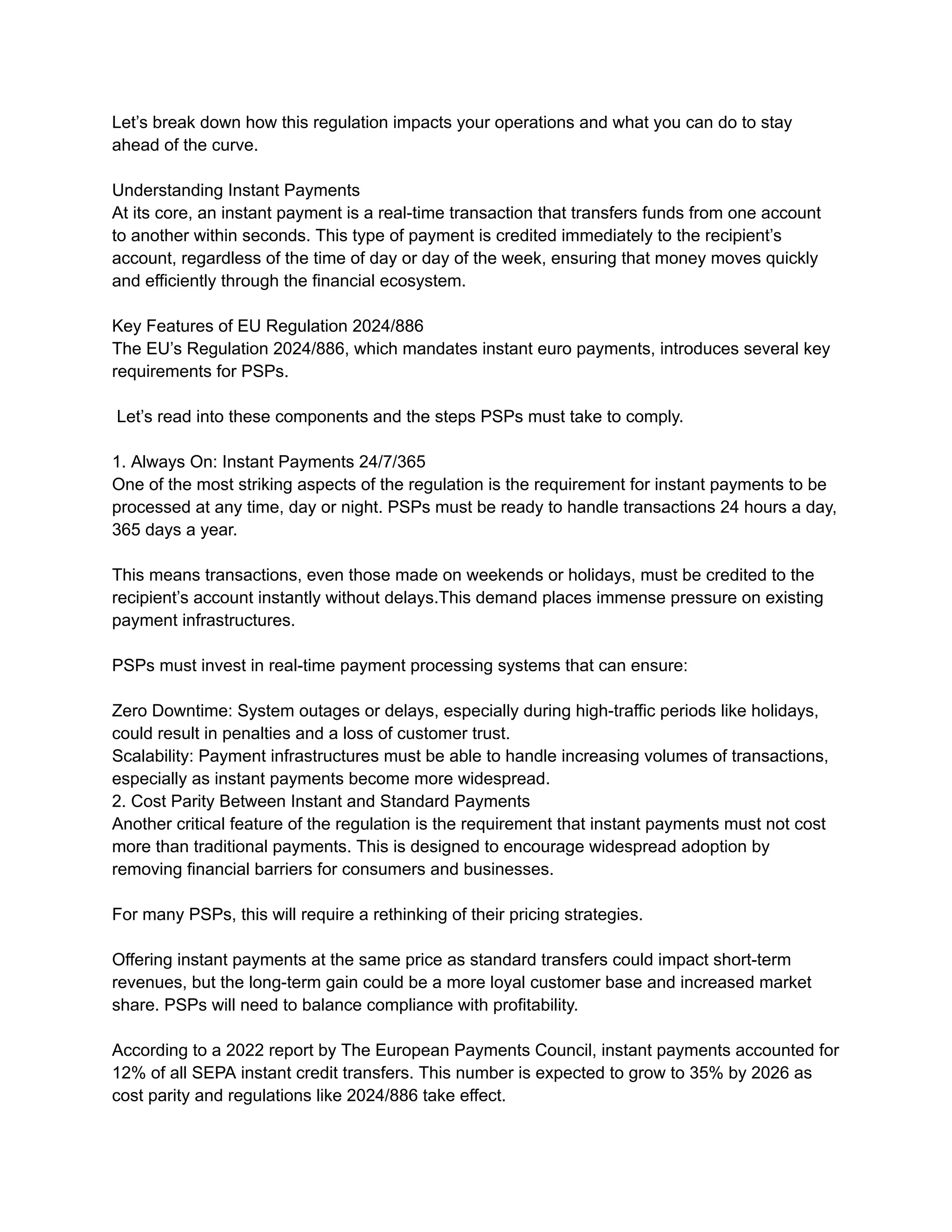 Instant Payments Regulation: How to Stay Ahead in 2025? | PDF