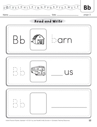 Instant practice packets alphabet ready to-go activity pages that help ...