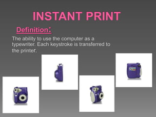 Instant print presentation | PPT