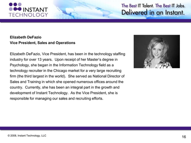 Instant Technology Capabilities Statement | PPTX