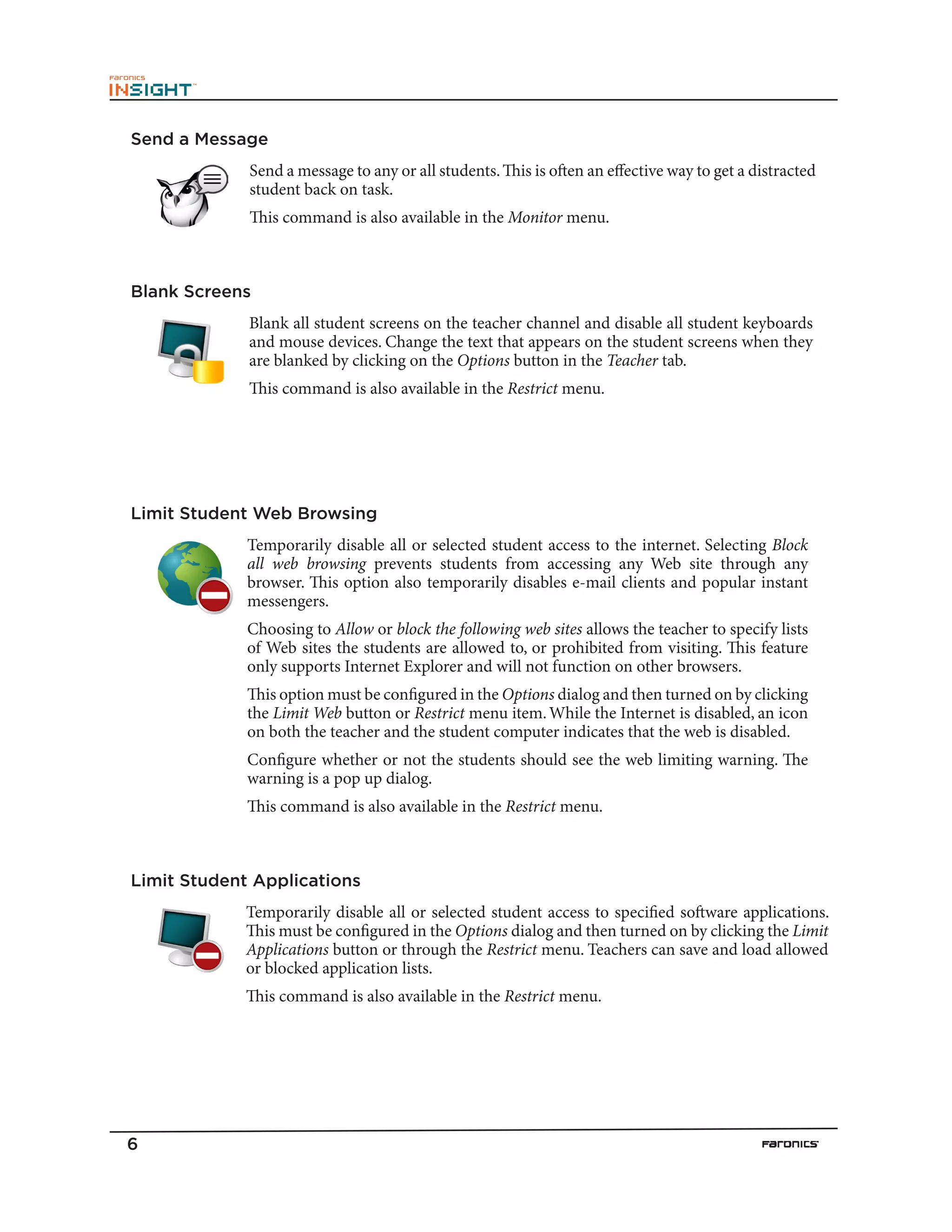 Faronics Insight User Guide for Teachers | PDF
