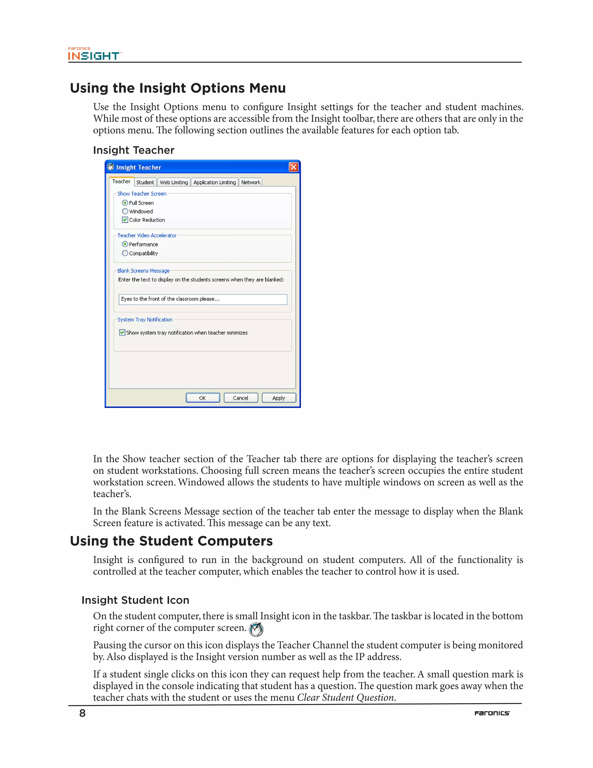 Faronics Insight User Guide for Teachers | PDF