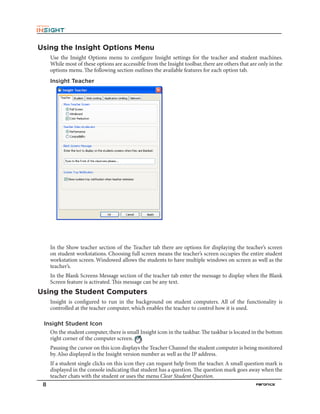 Faronics Insight User Guide for Teachers | PDF