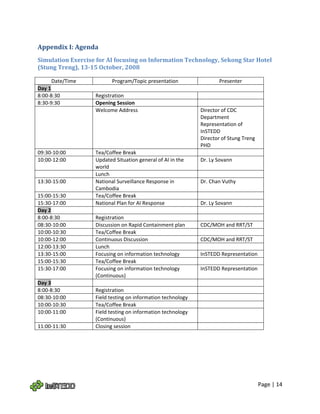 Insteddstungtrengsimulationafteractionreportdec2008 090517125737-phpapp01 | PDF