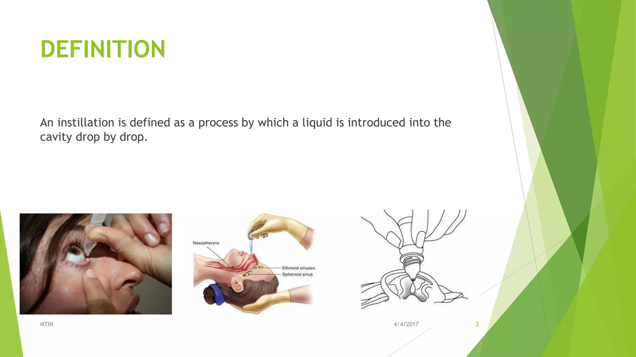 Instillation of Drug | PPTX