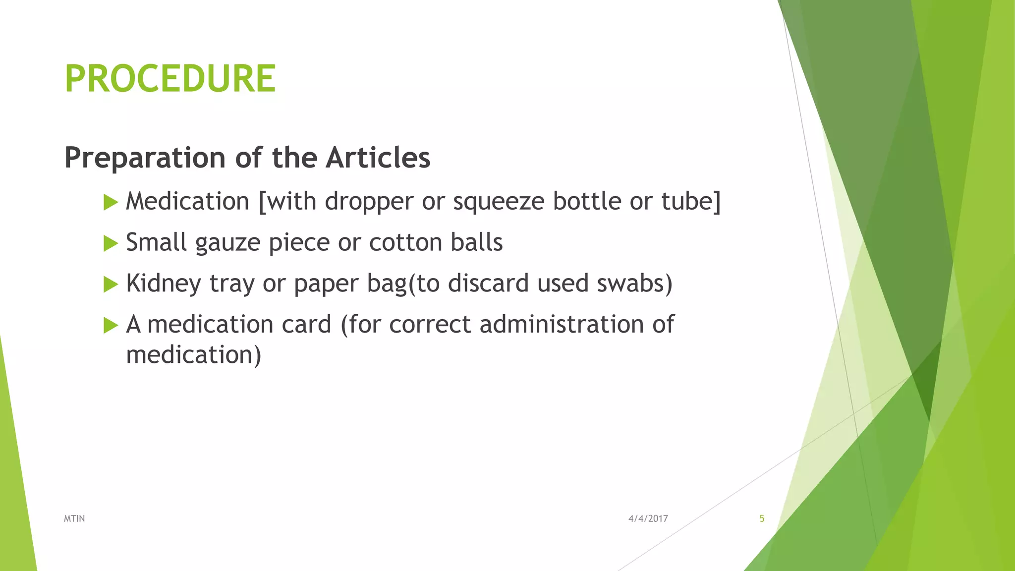 Instillation of Drug | PPTX