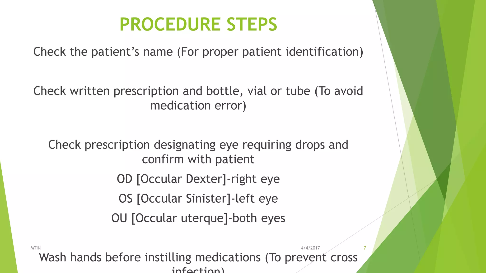 Instillation of Drug | PPTX