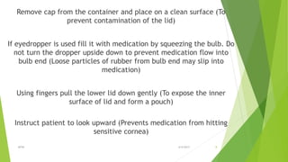 Instillation of Drug | PPTX