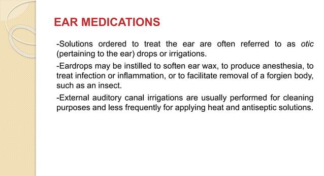 Instilling ear medication.pptx | Ear, Nose and Throat Conditions ...