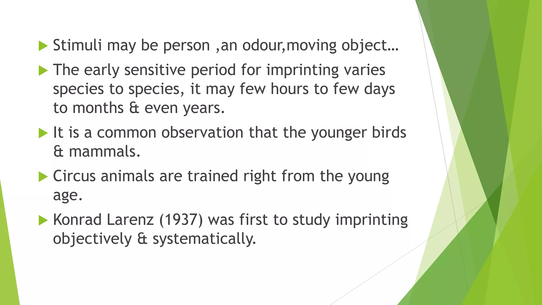 Instinct & imprinting | PPTX | Birdwatching | Hobbies & Interests