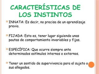 instintos humanos en la psicología social | PPTX
