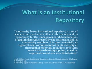 Instituional repository | PPT