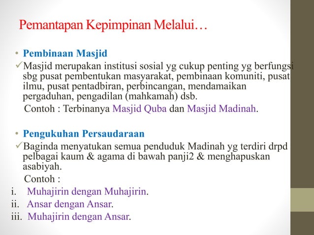 Institusi Pemerintahan Islam Madinah | PPT