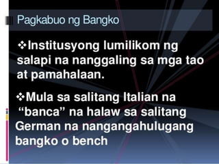 INSTITUSYONG PINANSYAL | PPTX