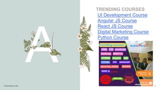 Web Designing Course in Bangalore-AchieversIT | PPT