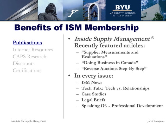Institute For Supply Management | PPT