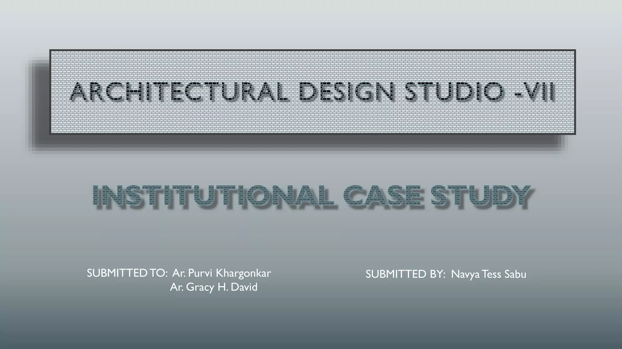 BRICK school of architecture, case study | PDF