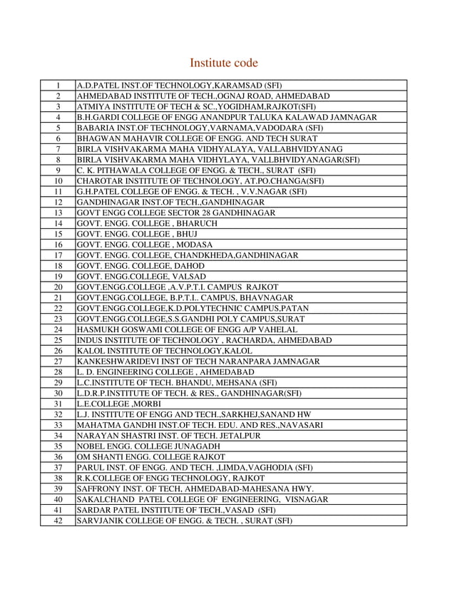 Institute code | PDF