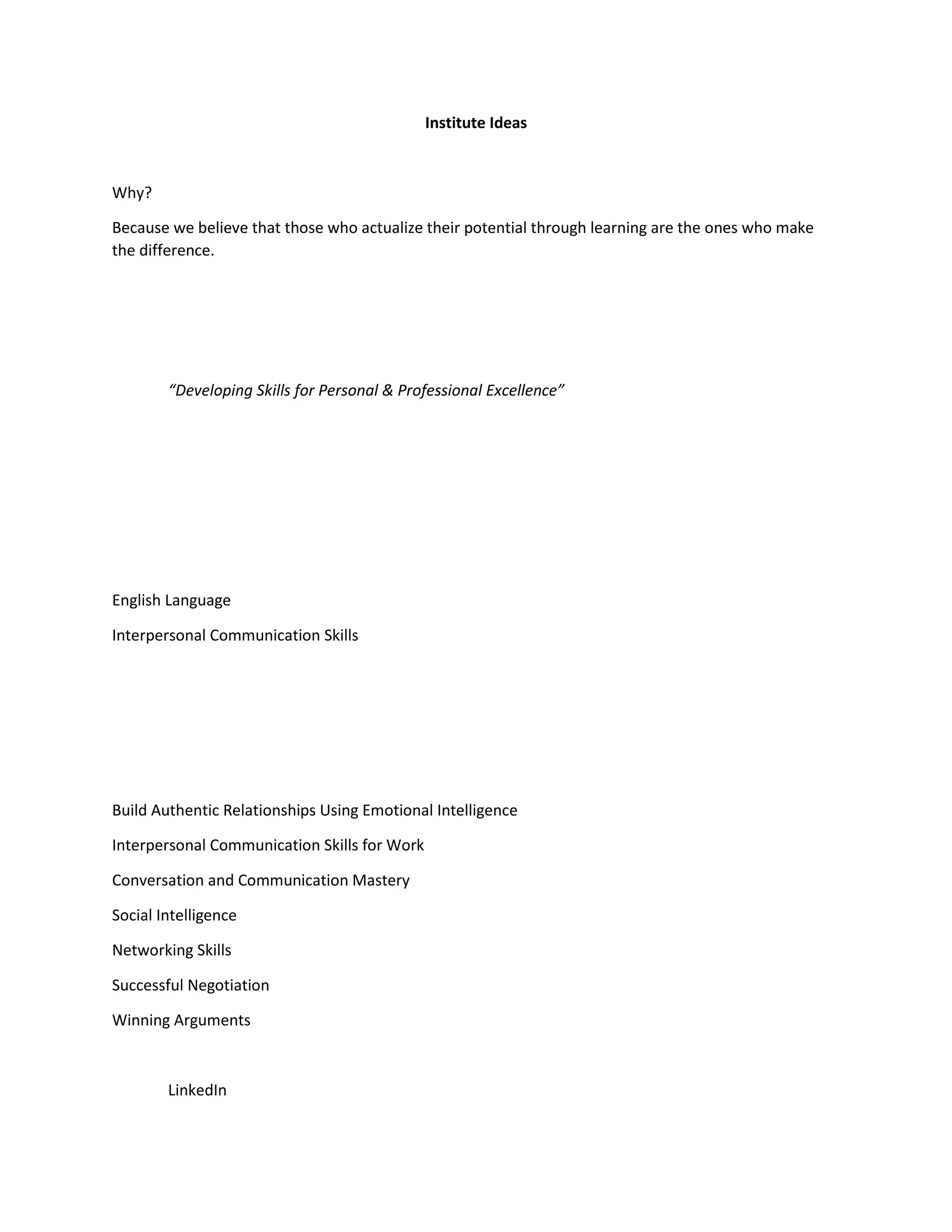 Institute Ideas.docx