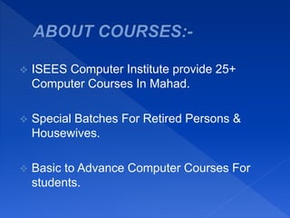 Institute in mahad | PPT