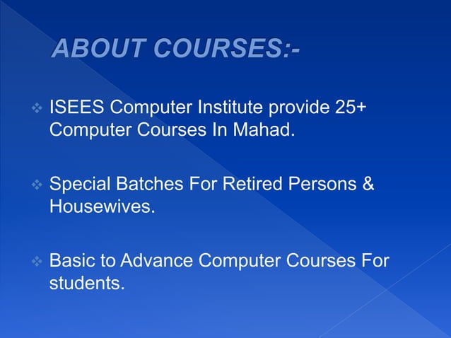 Institute in mahad | PPT