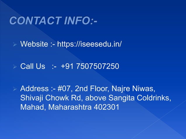 Institute in mahad | PPT