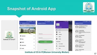 Institute of CS & IT (The Women University Multan)Pakistan | PPTX | Operating Systems | Computer ...