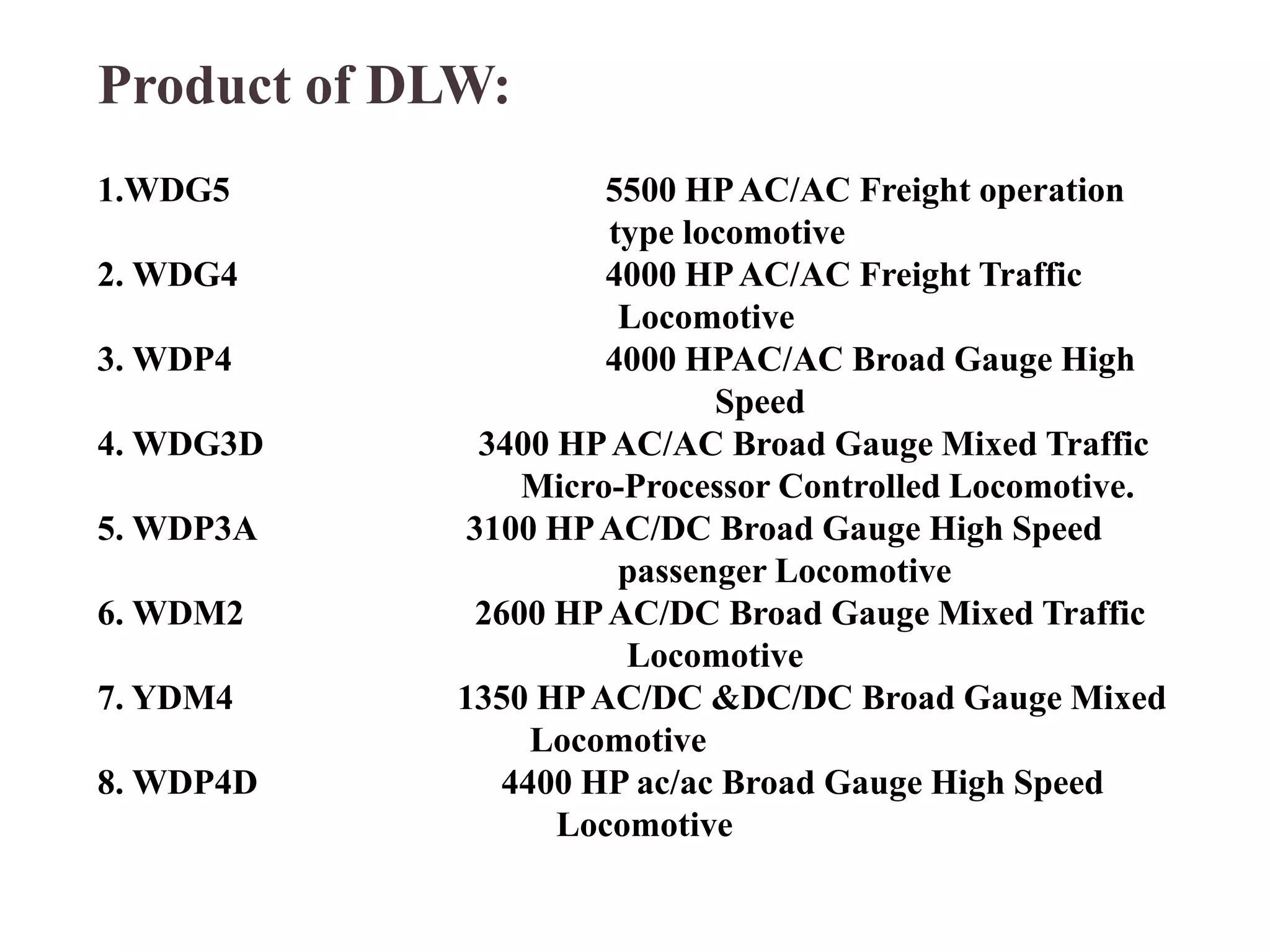 INDUSTRIAL TRAINING(PPT) DLW,Varanasi | PPTX | Rail Travel | Travel Type