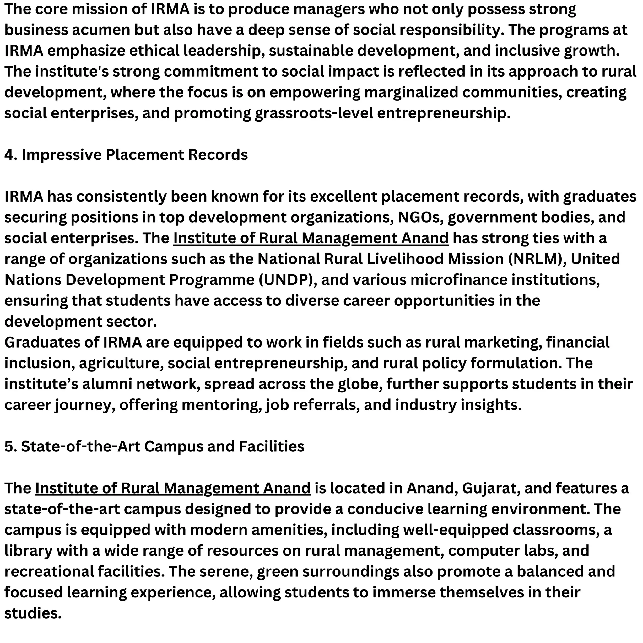 Institute of Rural Management Anand (IRMA) | PDF