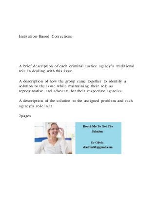 Institution-Based CorrectionsA brief description of | DOCX