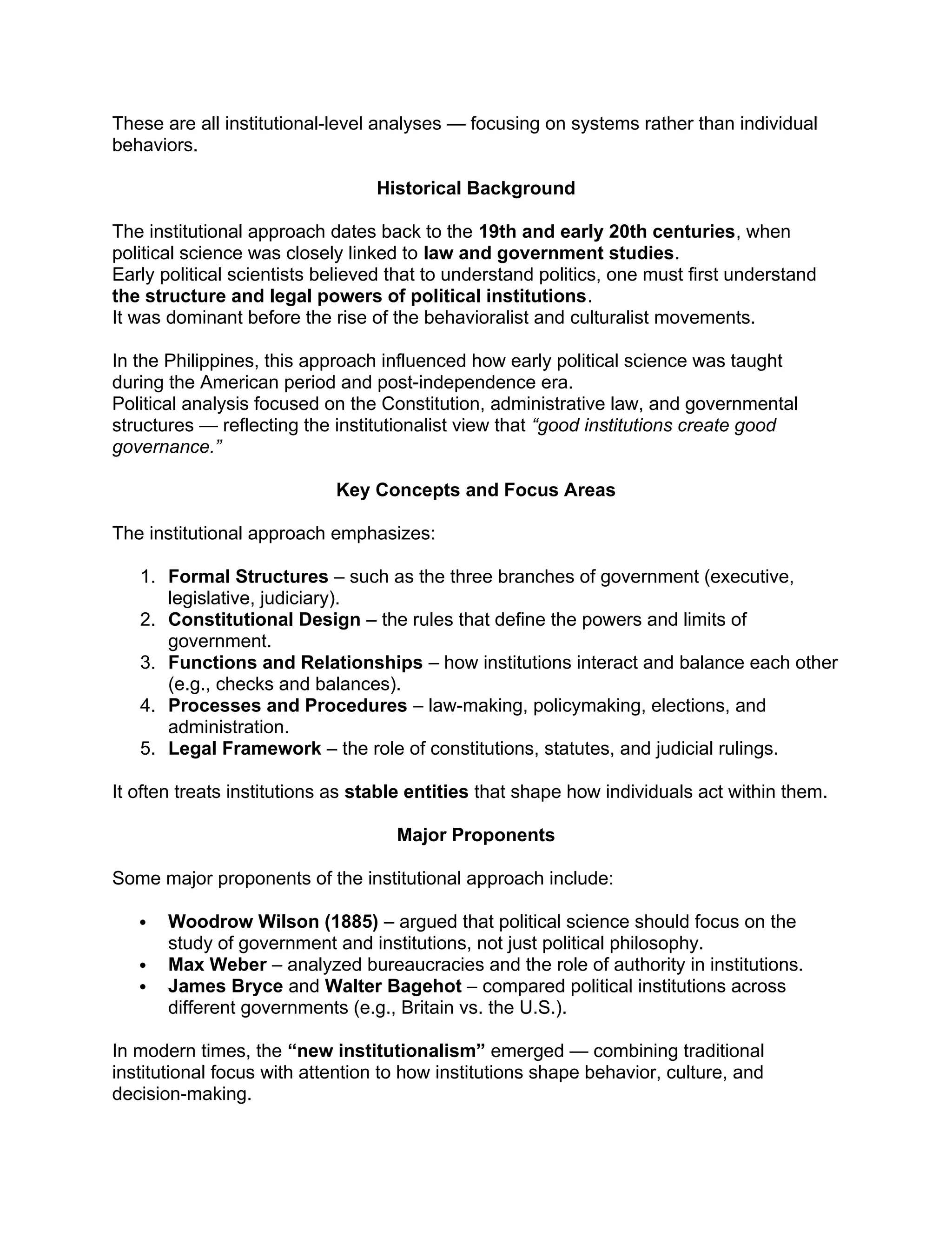 INSTITUTIONAL-APPROACH.docx hahahhahahahahah | DOCX