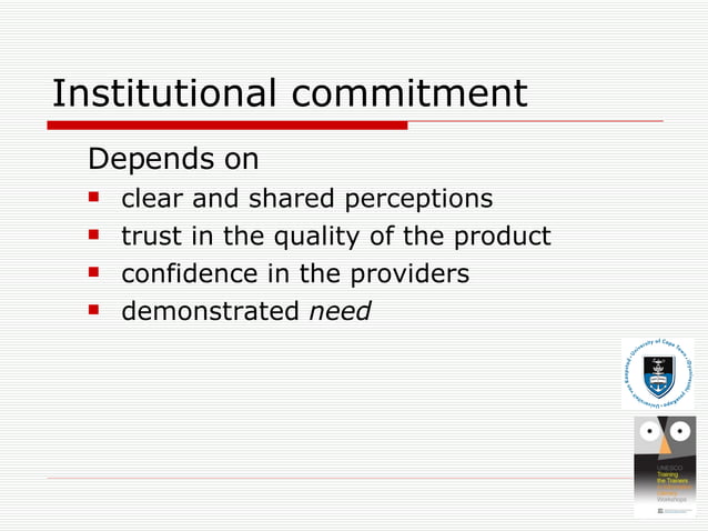 Institutional Commitment And The Action Plan | PPT