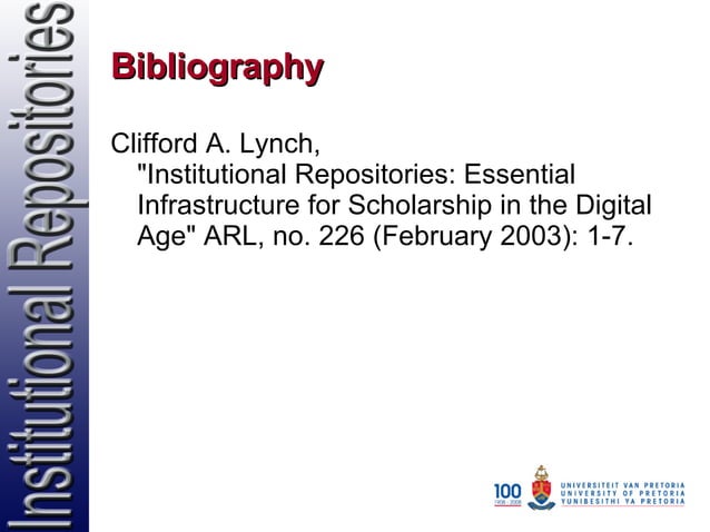 Institutional Repositories Uni Of Pretoria | PPT