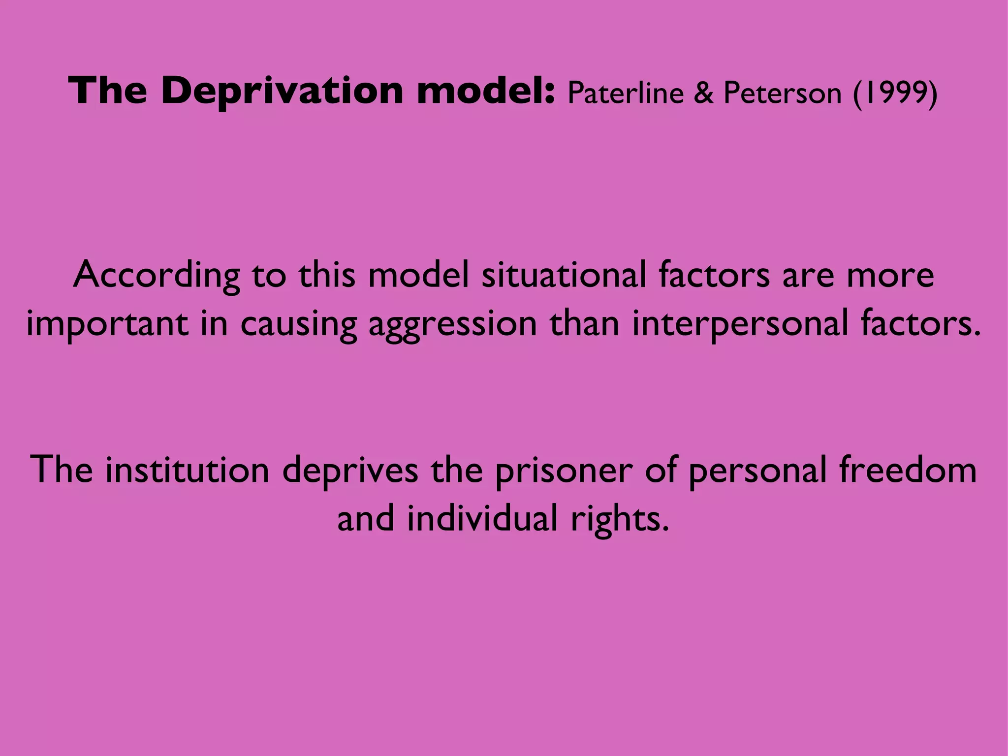 Institutional aggression prisons | PPT