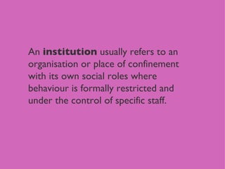 Institutional aggression prisons | PPT