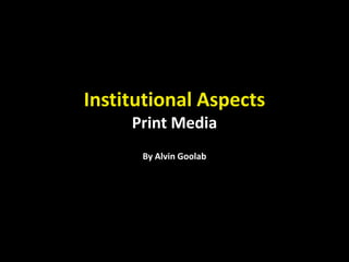 Institutional aspects | PPTX
