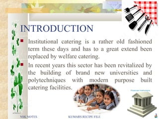 Institutional catering | PPT