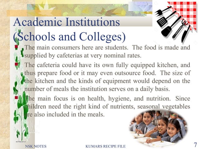 Institutional catering | PPT