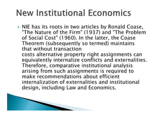 Institutional Economics | PPT | Free Download