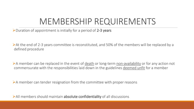 Institutional ethics committee : Roles and Responsibilities | PPTX ...