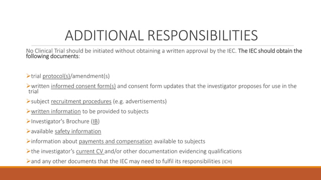Institutional ethics committee : Roles and Responsibilities | PPTX ...