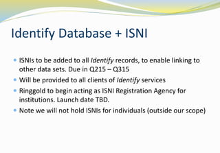 Institutional Identifiers in Practice | PPTX