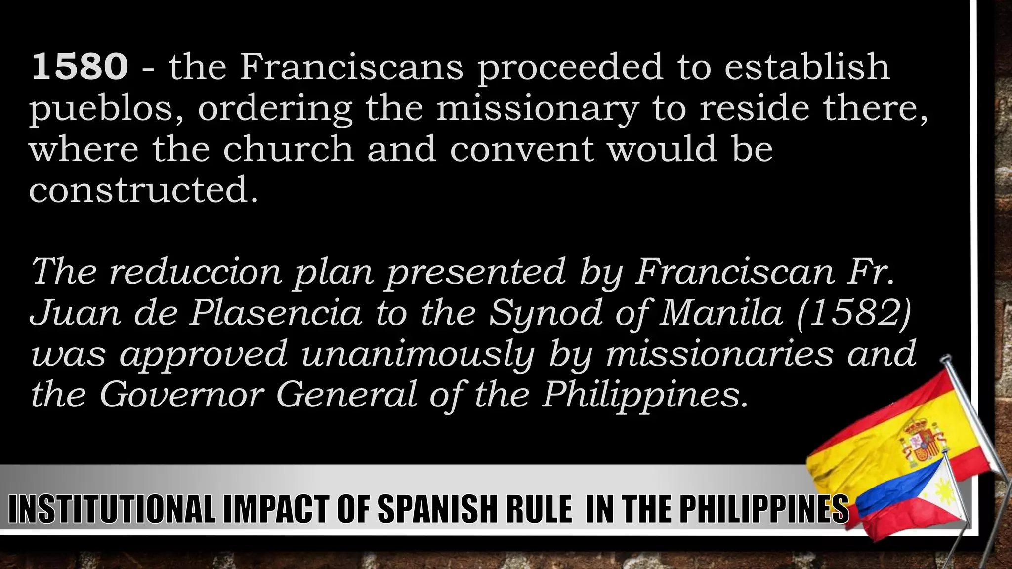 Institutional Impact of Spanish Rule in the Philippines | PDF