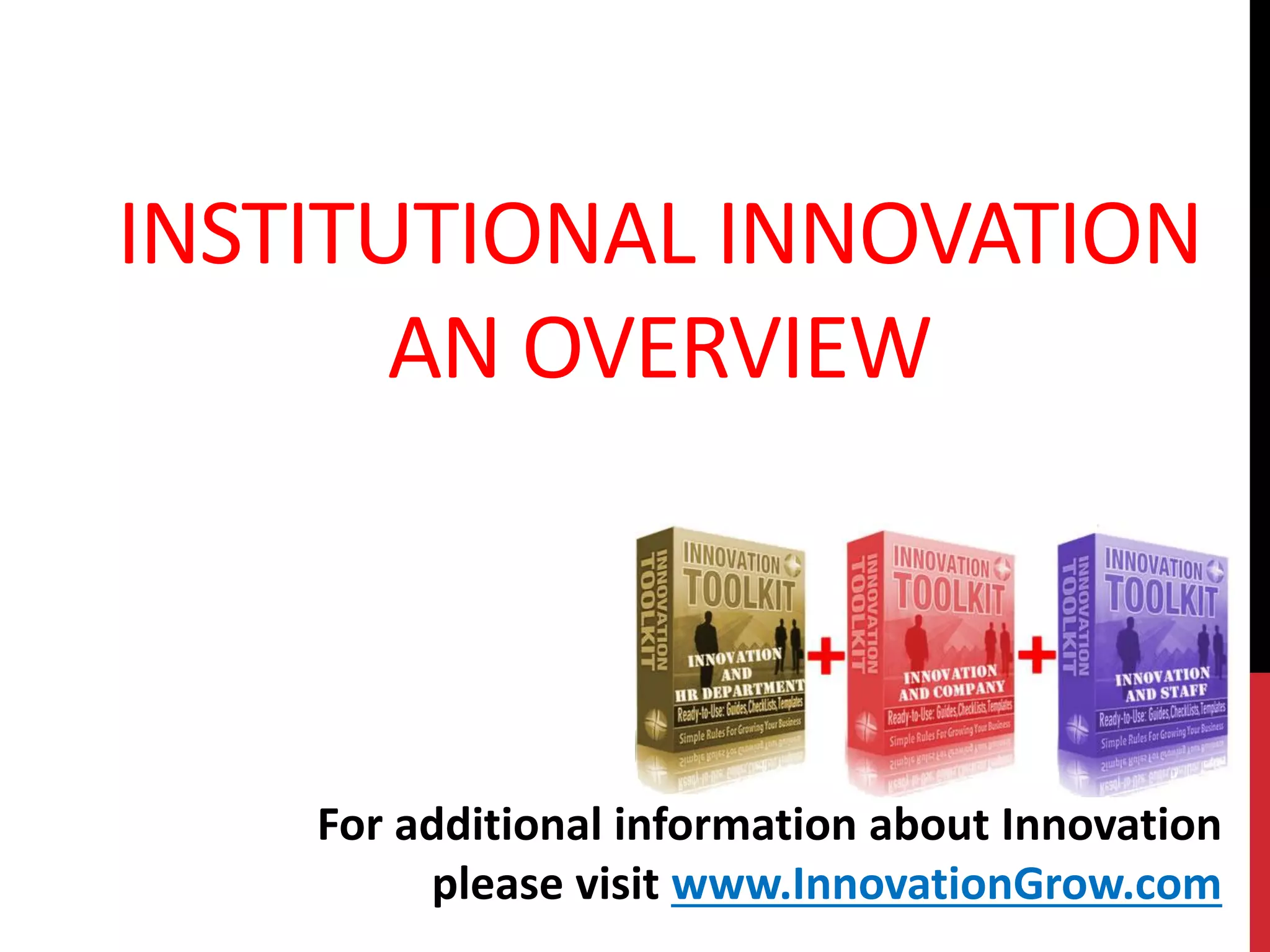 Institutional innovation an overview | PDF
