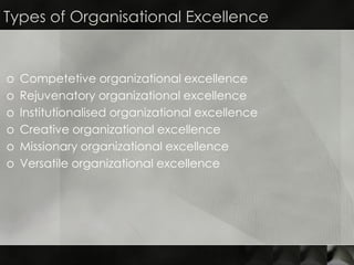 Institutionalised Organisational Excellence | PDF