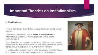 INSTITUTIONALISM-GROUP in discipline and ideas in social science | PPTX