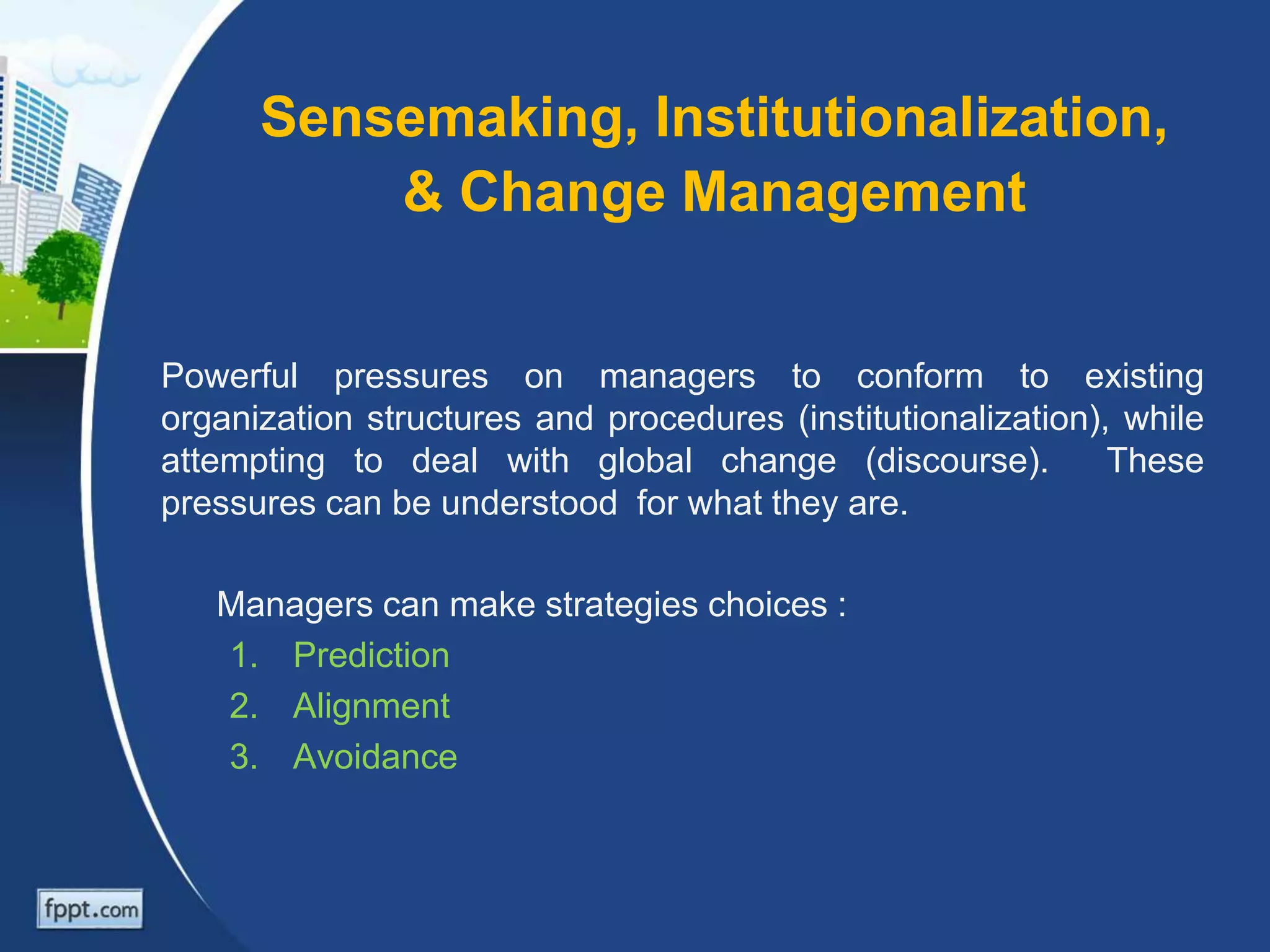 Institutionalization and change | PPTX