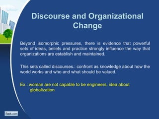 Institutionalization and change | PPTX